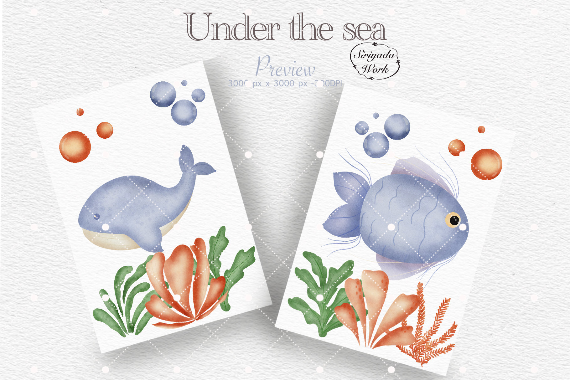 Watercolor Under the Sea Clipart, Ocean Animals PNG, Baby Shower, Sea ...