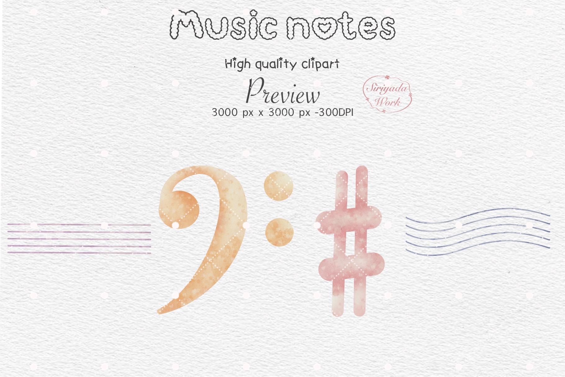 Watercolor Music Notes Clipart, Music Notation, Love Music, Music ...