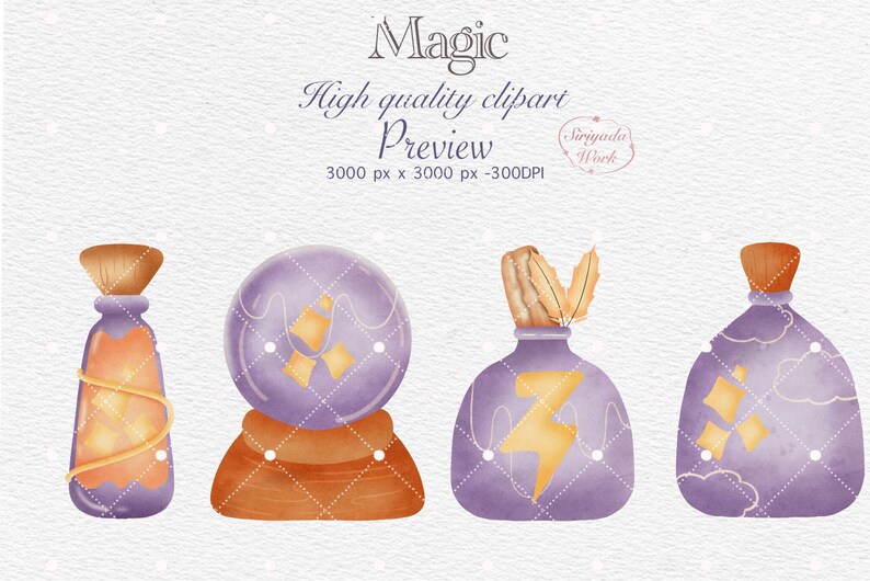 Watercolor Magic Clipart, Magic House ,spooky Clipart, Party Png, Magic ...