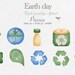 Watercolor Earth Day Clipart, Earth Cliparts, Environment Clipart, Love ...