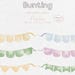 Watercolor Bunting Clipart, Garland Clipart, Birthday Bunting Clipart ...