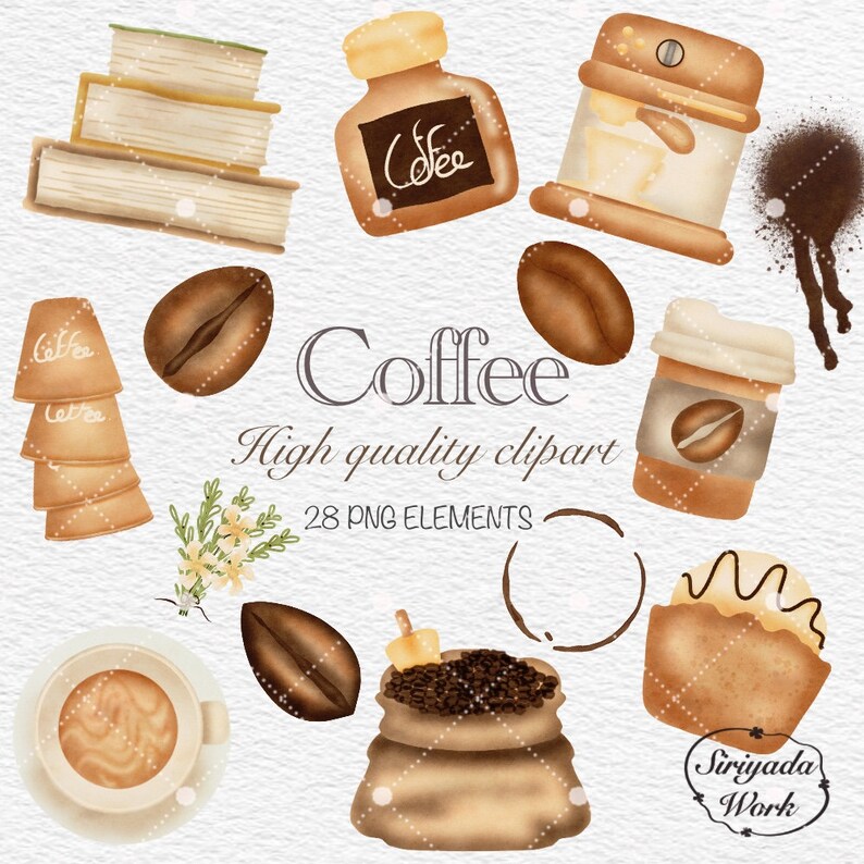 Watercolor Coffee Clipart, Espresso Clipart,coffee Drink Clipart ...