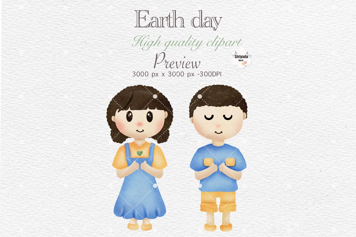 Watercolor Earth Day Clipart, Earth Cliparts, Environment Clipart, Love ...