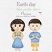 Watercolor Earth Day Clipart, Earth Cliparts, Environment Clipart, Love ...