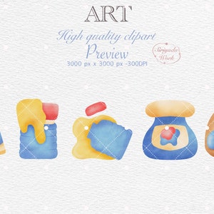 Watercolor Art Clipart, Back to School Clipart, Painting Clipart, Aer ...