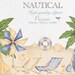 Watercolor Nautical Clipart, Beach Clipart, Travel Clipart, Ocean ...