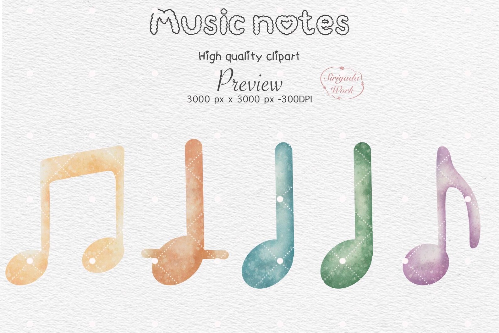 Watercolor Music Notes Clipart, Music Notation, Love Music, Music ...