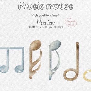 Watercolor Music Notes Clipart, Music Notation, Love Music, Music ...