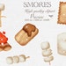 Watercolor S’mores Clipart, Marshmallow Clipart, S’mores Fun Clipart ...