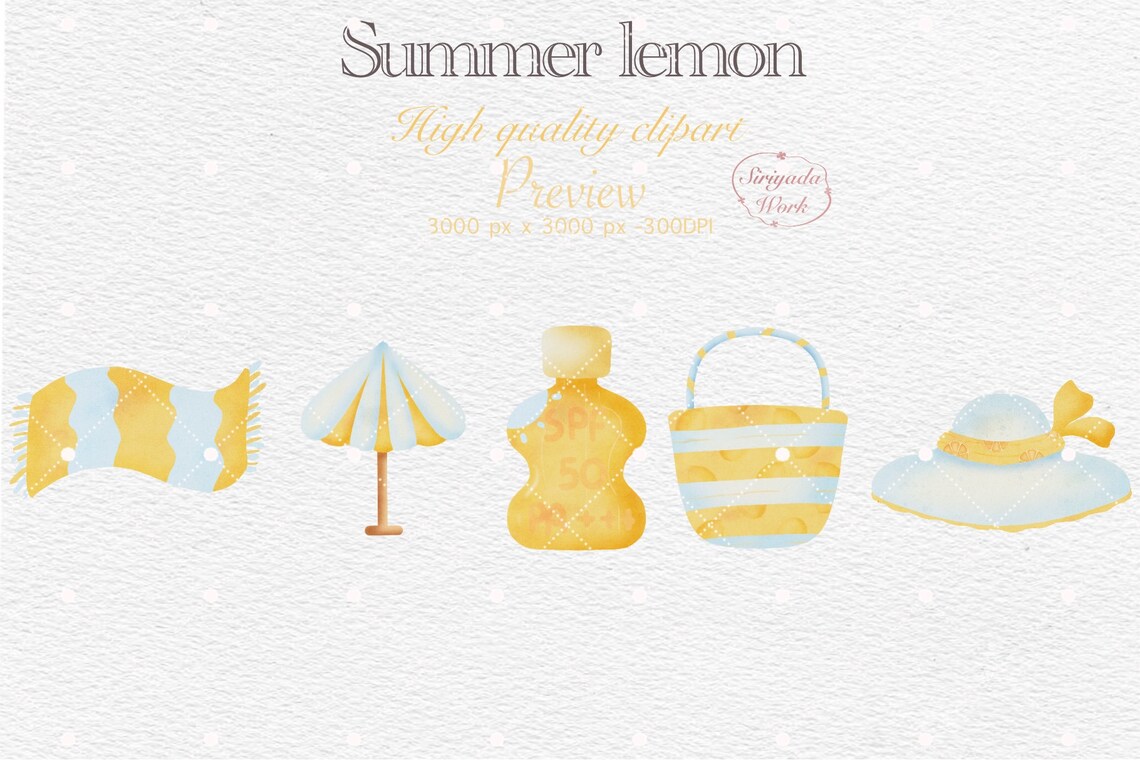 Watercolor Summer Lemon Clipart, Seasonal Clipart, Fruit Clipart, Lemon ...