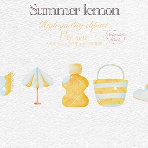 Watercolor Summer Lemon Clipart, Seasonal Clipart, Fruit Clipart, Lemon ...
