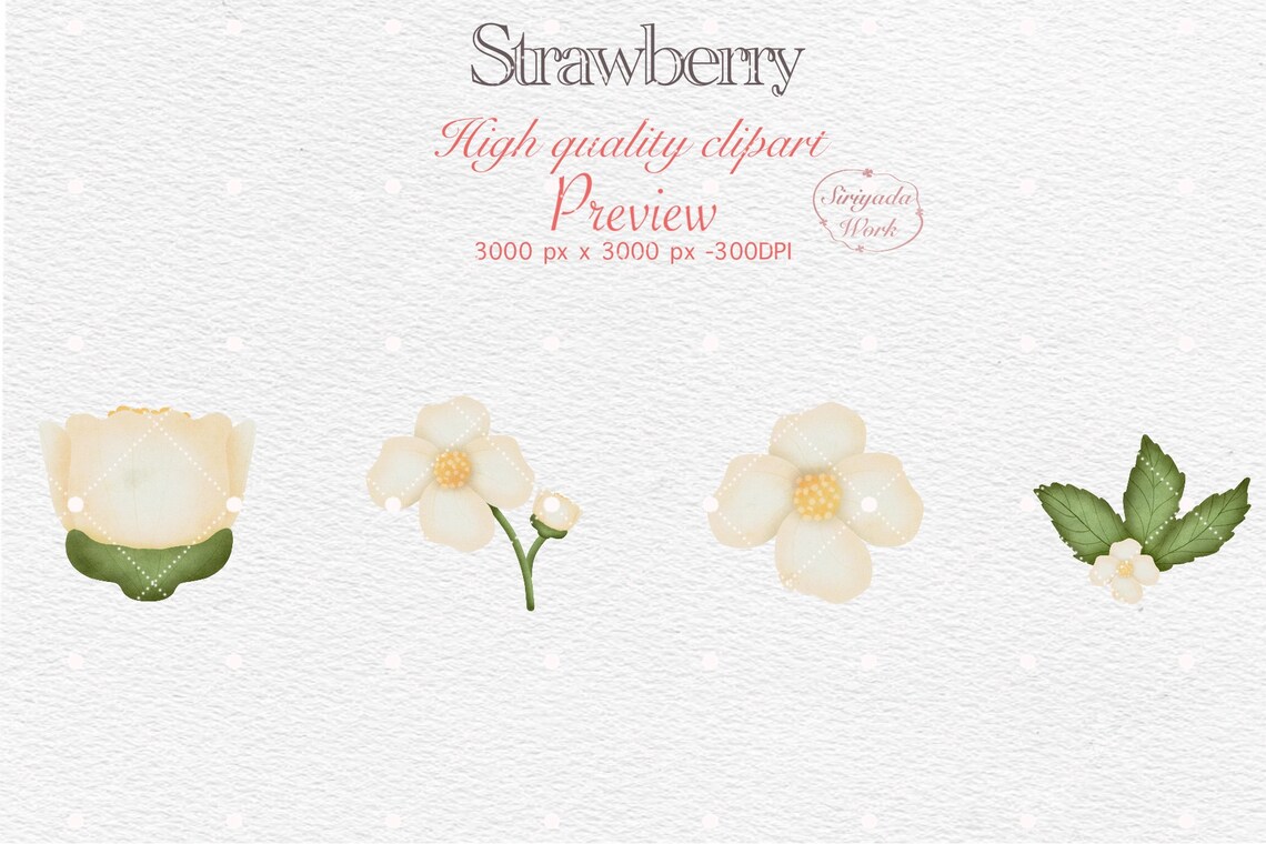 Watercolor Strawberry Clipart, Fruit Clipart, Spring Clipart, Summer ...