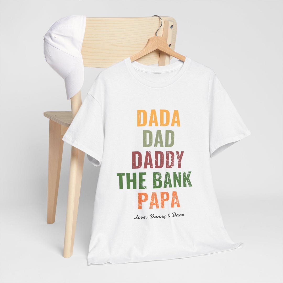 Personalized Dad Name Evolution Tee, Custom Dad Nickname Shirt for ...