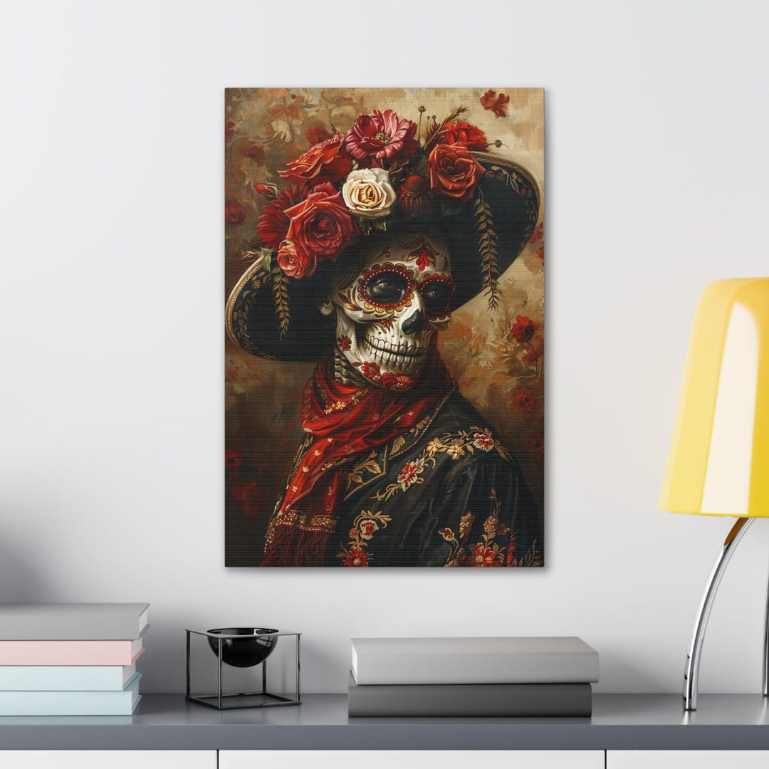 Dia De Los Muertos Canvas Gallery Wrap, Colorful Home Decor ...