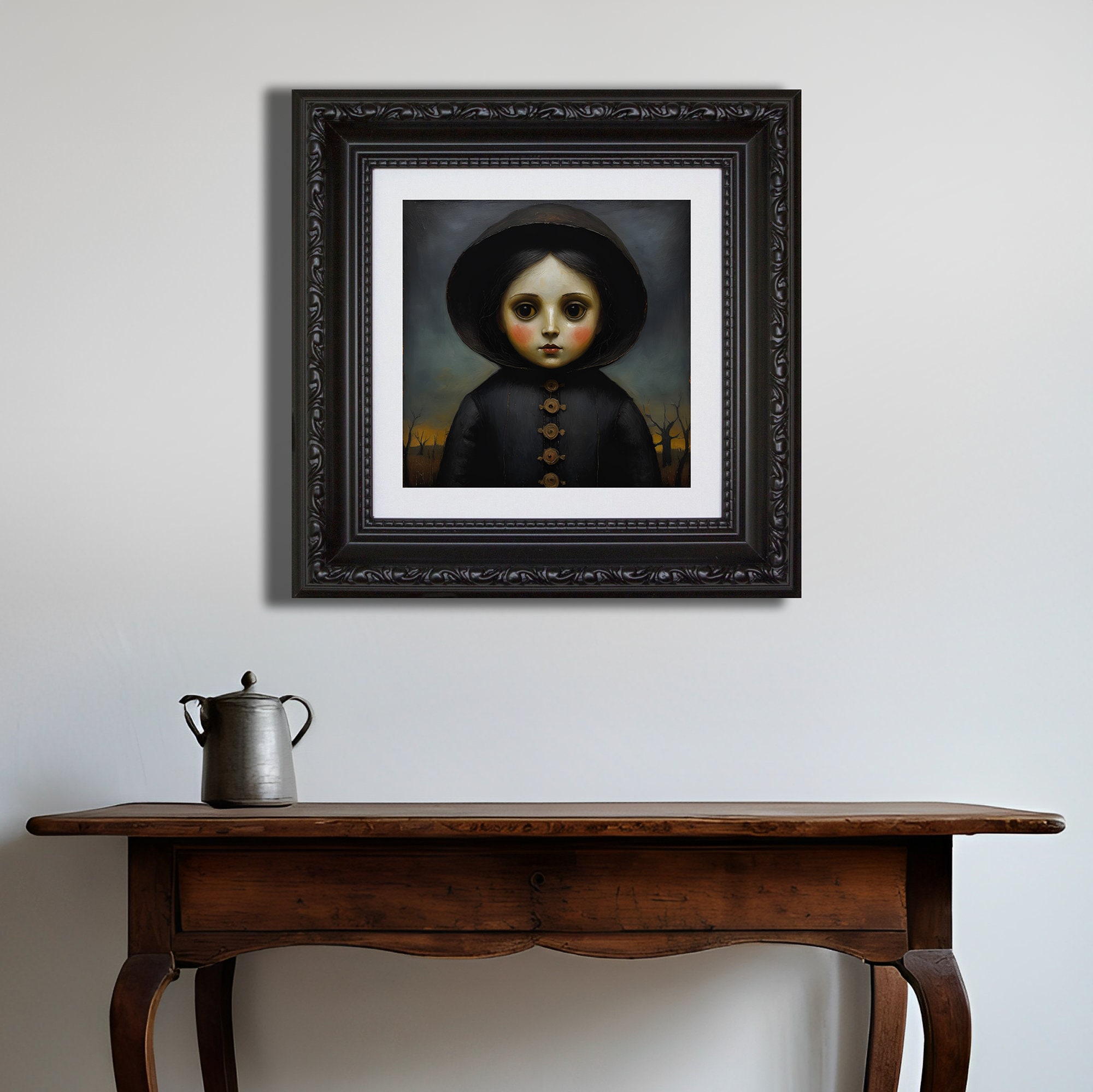 Creepy Art, Doll Art, Giclee 8x8 Print, Dark Art Prints, Dark Cottage ...