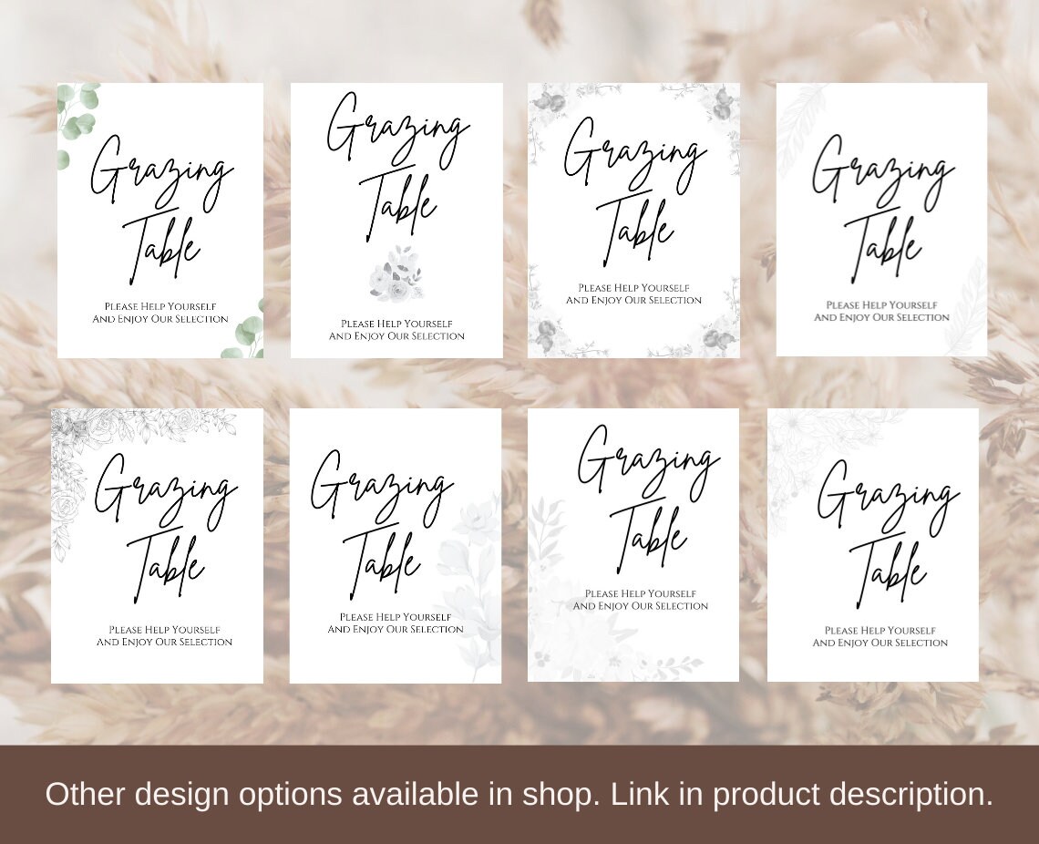 Grazing Table Sign, Grazing Station, Grazing Bar, Graze, Charcuterie ...