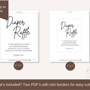 Print-ready Diaper Raffle Sign | Baby Shower Printable | Baby Shower ...