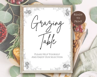 Grazing Table Sign, Grazing Station, Grazing Bar, Graze, Charcuterie ...