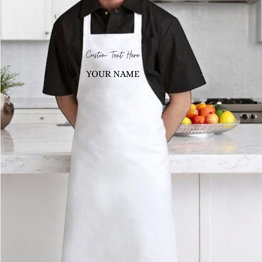 Custom Embroidered Apron, Personalize Embroidered Apron for Men Women ...