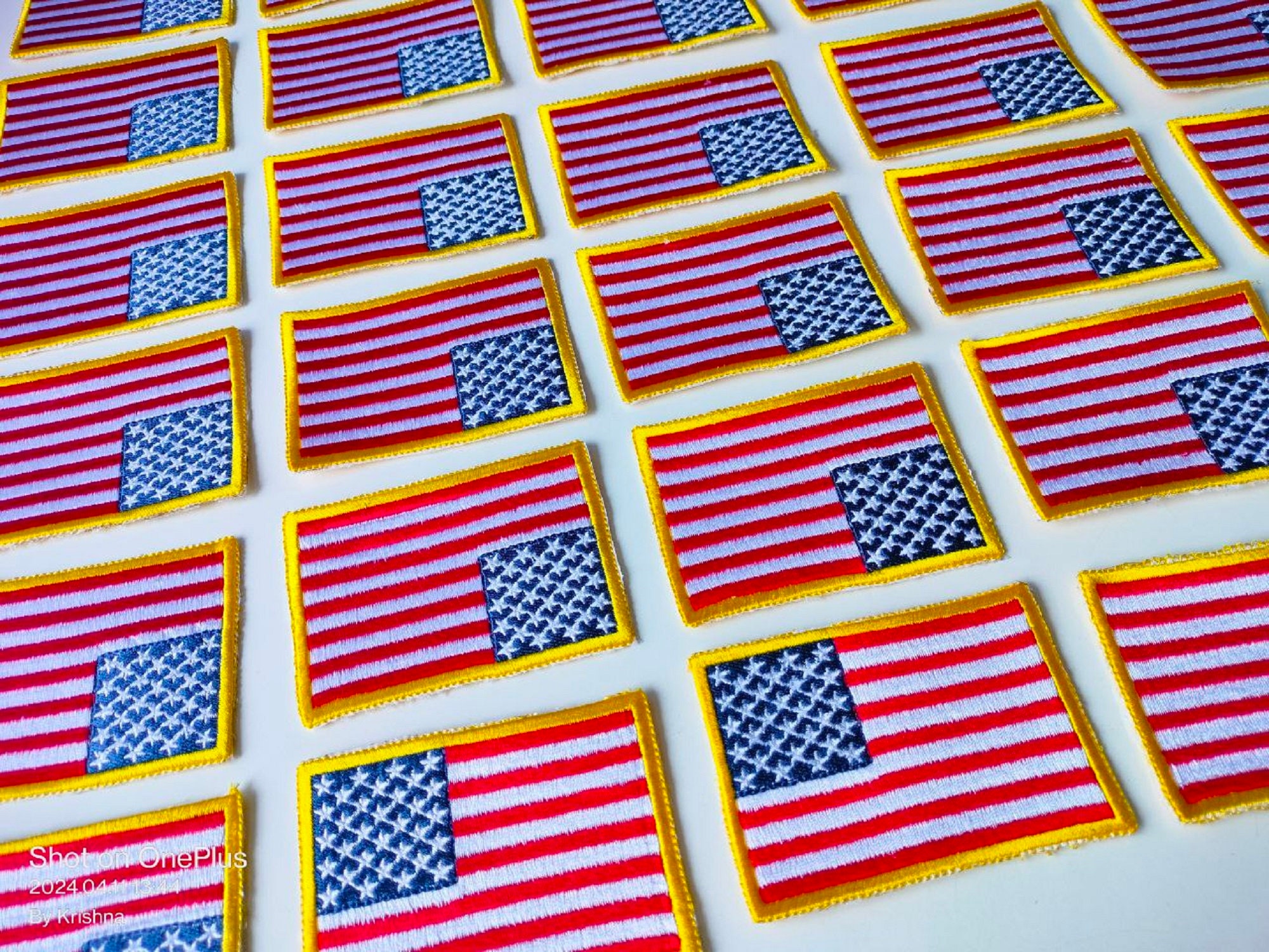 American USA US Flag Patch Embroidered Iron-on Applique Shoulder ...