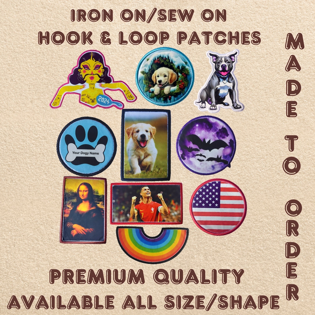 Design Your Own Printed Custom Embroidery Patch! No Minimum Order Size. Put Any Picture or Text ...