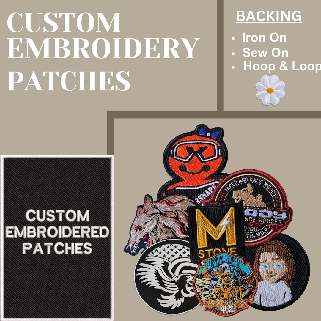 Custom Embroidery Patches, Custom Logo Patches, Custom Iron on Patches, Custom Velcro Hook and ...