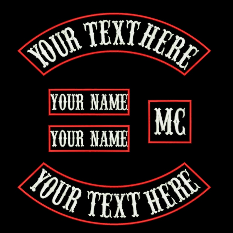 Custom Motorcycle Biker Patches,personalized Embroidery Rocker Patch ...