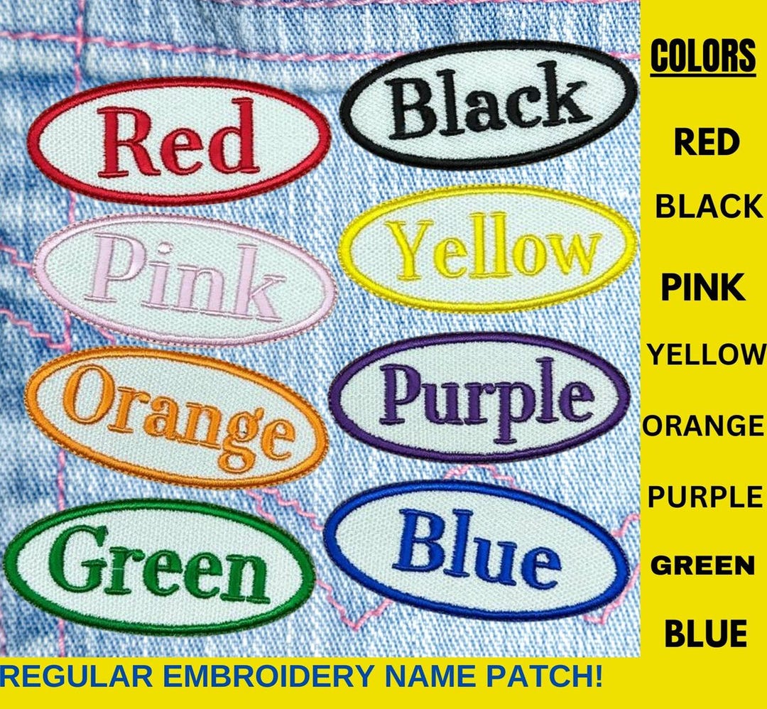 Name Patch Embroidery | Embroidered Iron-on Patch | Custom Name Patch ...