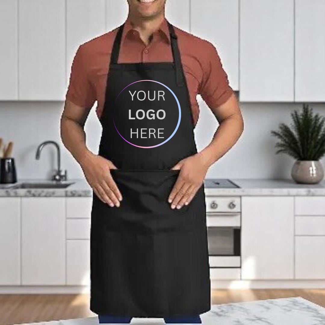 Custom Embroidered Apron With Your Logo - Personalized Apron for Man ...