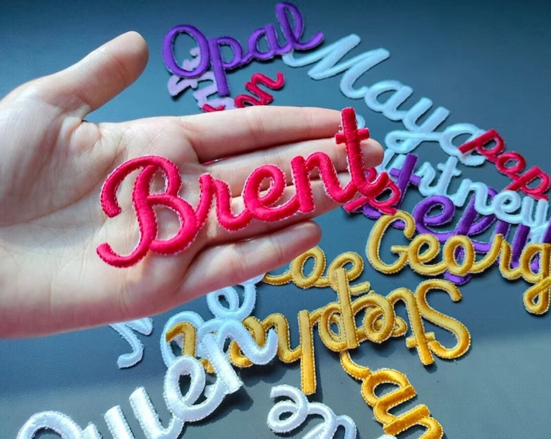 Iron on Single Name Patch, Personalized Name Patch, Iron on Name Patches, Name Patch, Name ...