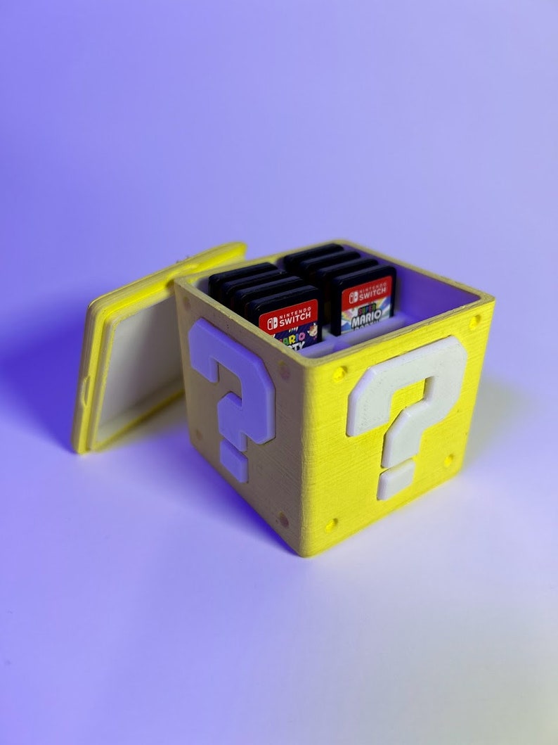 Nintendo Switch Mario Question Cube Game Card Holder - Etsy