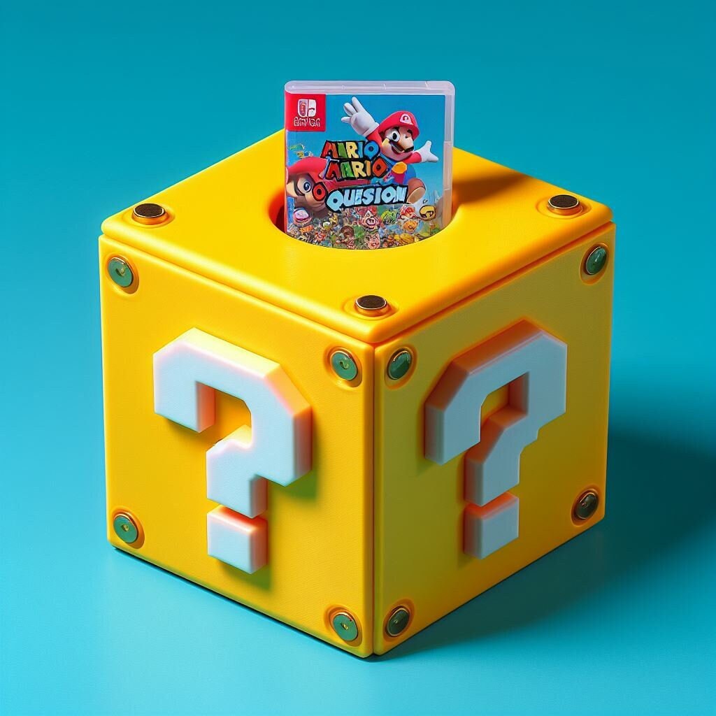 Nintendo Switch Mario Question Cube Game Card Holder - Etsy