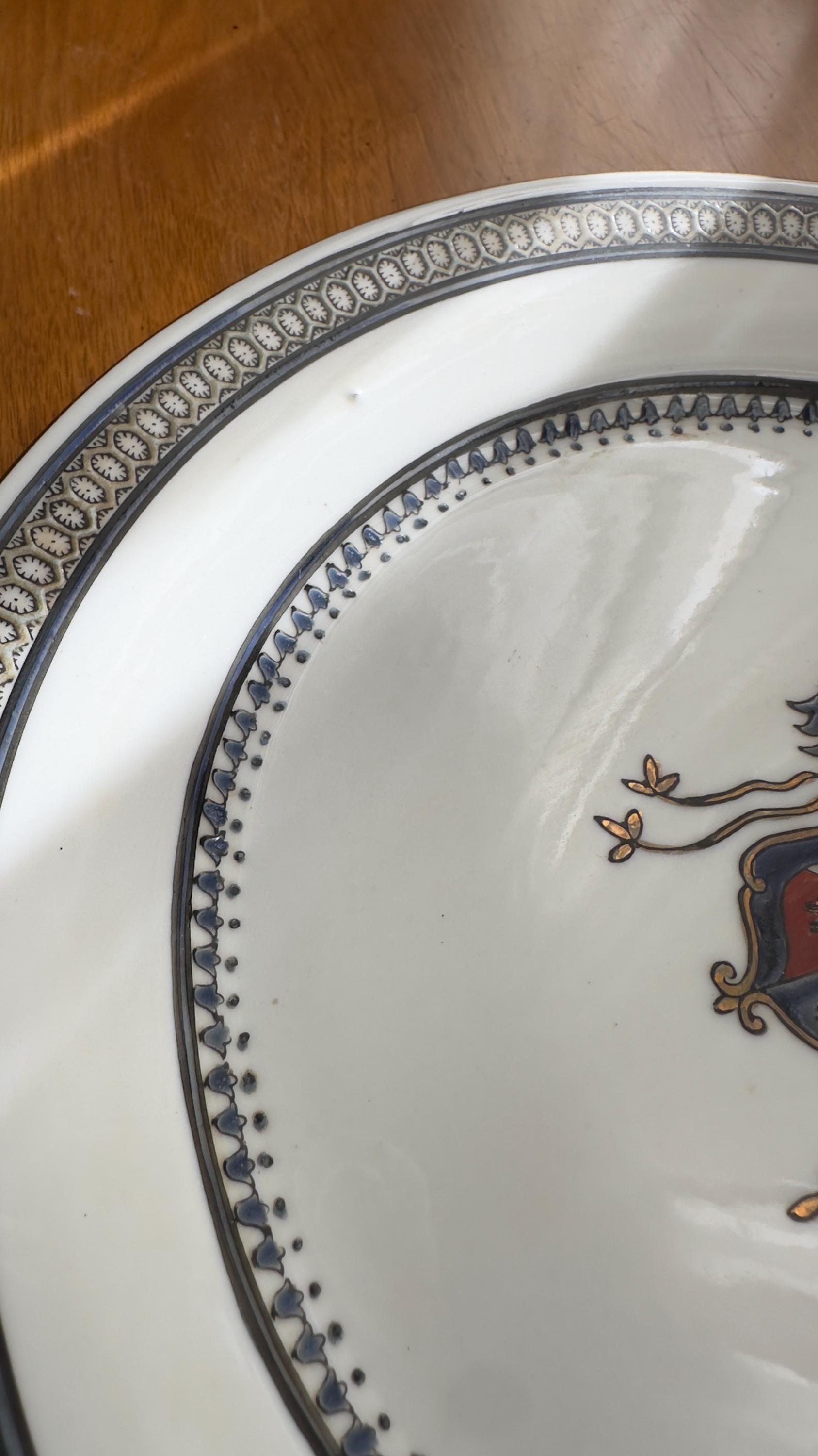 4 Vintage Heraldic Crest Porcelain Plates – Regal Wall Decor With Gold ...
