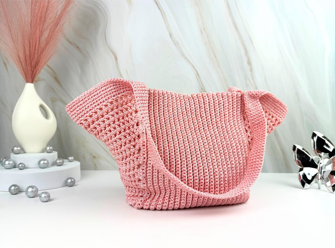 Pink Shoulder Bag, Handmade, Lined Interior, for Mom, for Girlfriend ...