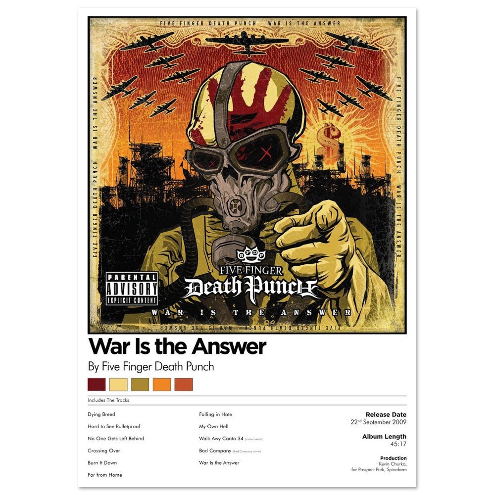 Five Finger Death Punch War Is The Answer Album Cover