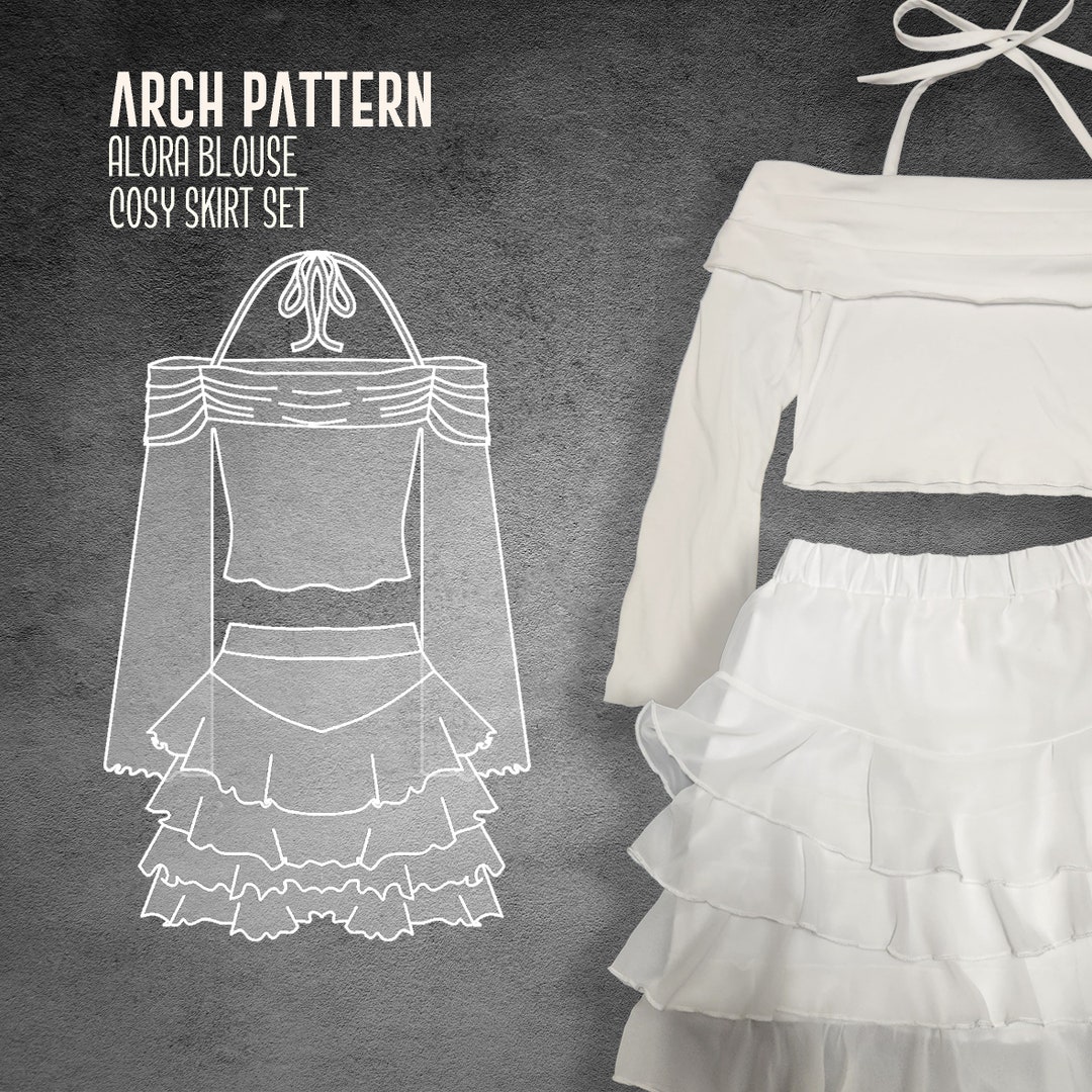 Blouse and Skirt Pattern Set, Top Pattern, Skirt Pattern - Etsy