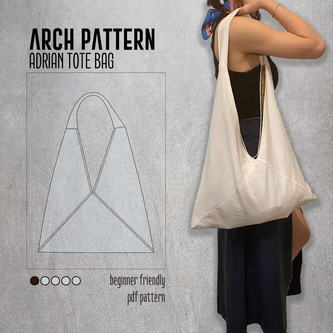 Tote Bag Pattern-adrian Tote Bag-pdf Bag Pattern-beginner Friendly ...