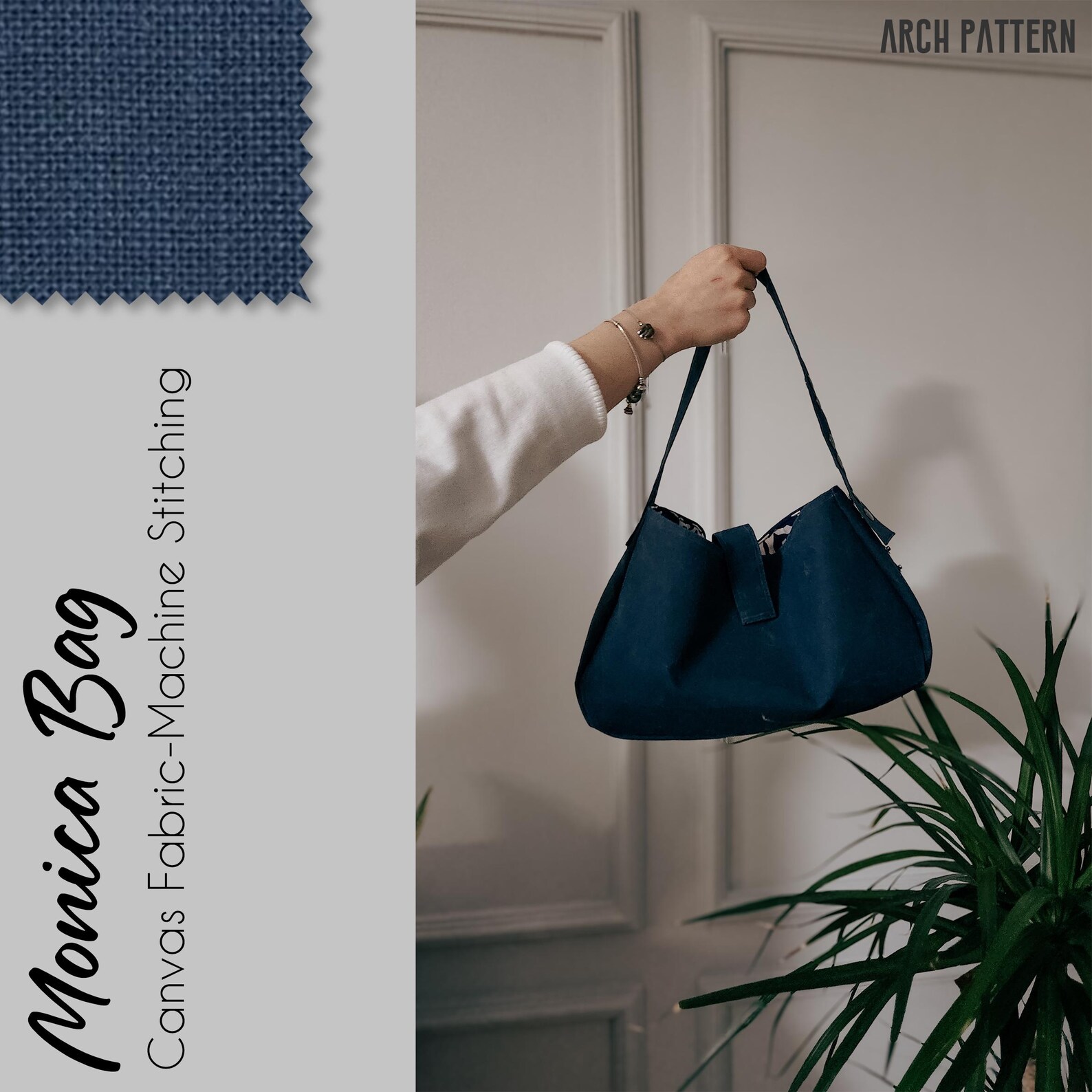 Monica Bag Pattern, Bag Sewing Pattern, Handmade Bag PDF Pattern - Etsy