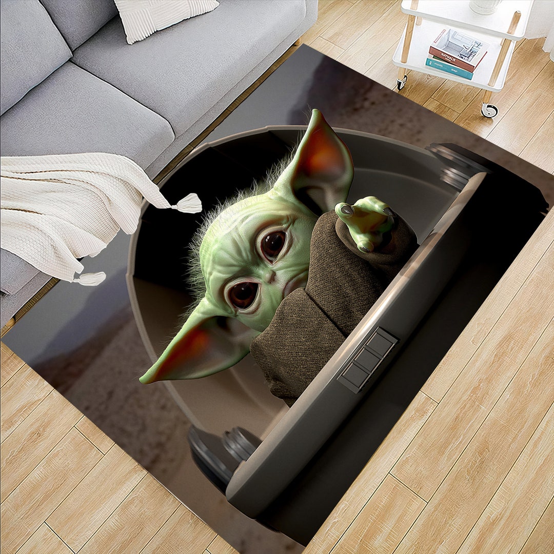 Baby Yoda Rug,starwars Rug,mandalorian Rug,lightsaber Rug,kids Room Rug ...