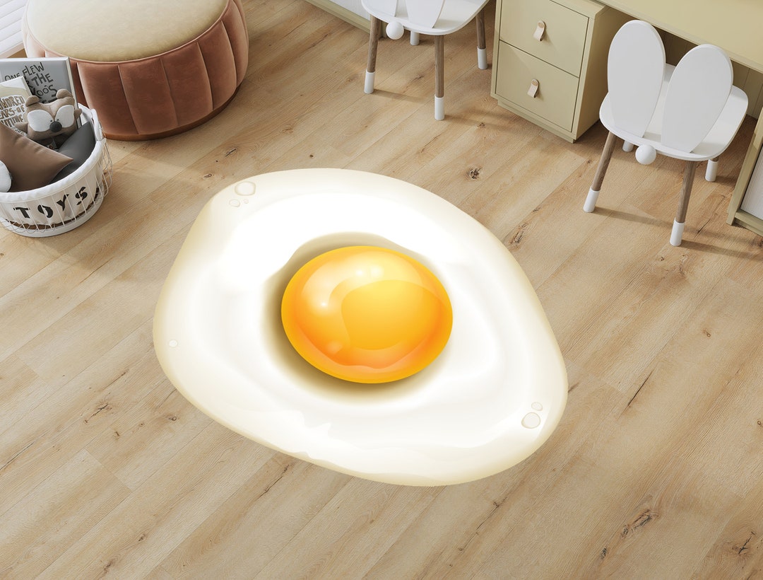 Egg Rug,sunny Side Up,egg Shaped Carpet,sunny Side up Rug,round Custom ...