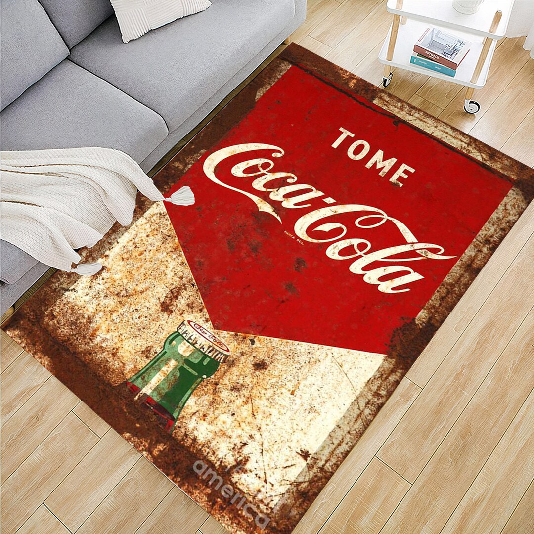Coca Cola Custom Rug,coca Cola Rug,red Rug,coke Pattern Rug,kitchen Rug ...