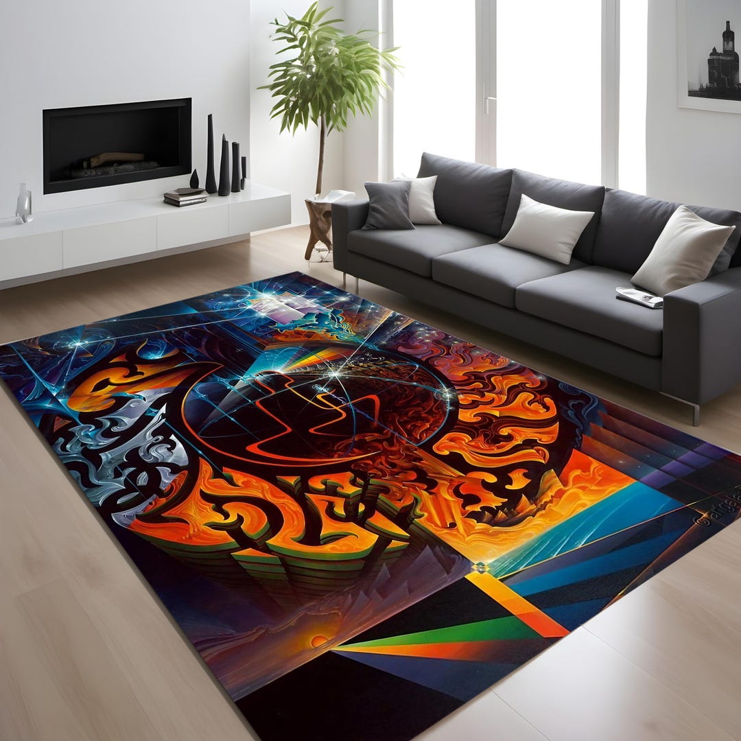 Cosmic Rug,vivid Fire Rug,galaxy Rug,energetic Rug,flame Rug,unique Rug ...