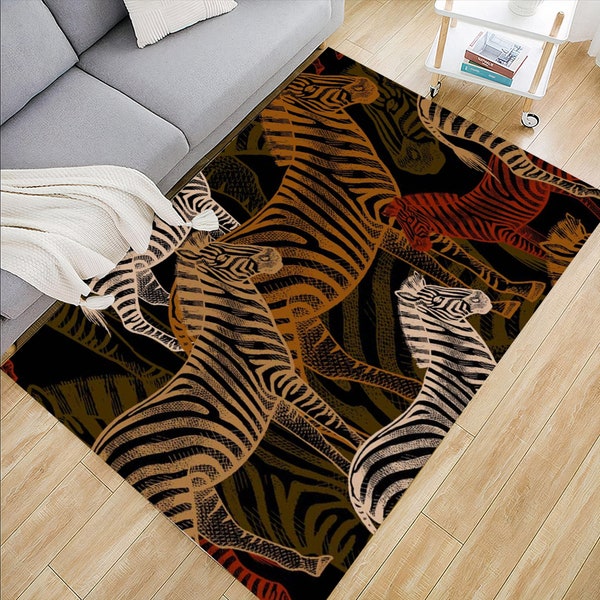 Zebra Rug - Etsy