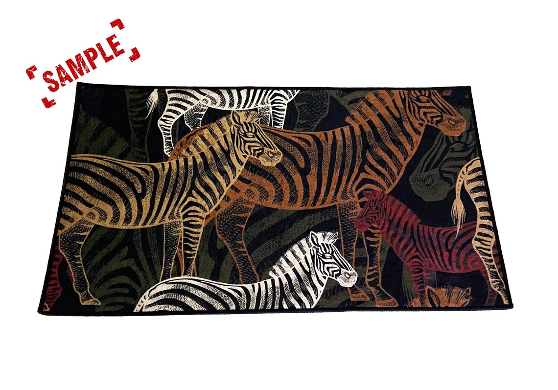 Zebra Rug, Animal Rug, Jungle Rug, Colorful Rug,boys Room Rug,creative ...