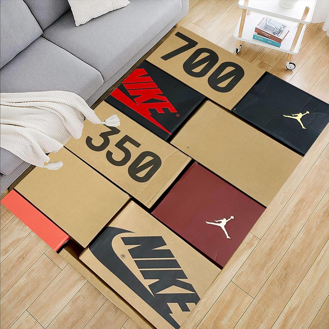 Sneaker Rug,shoe Box Rug,hypebeast Rug,sneakerhead Rug,minimalist Rug ...