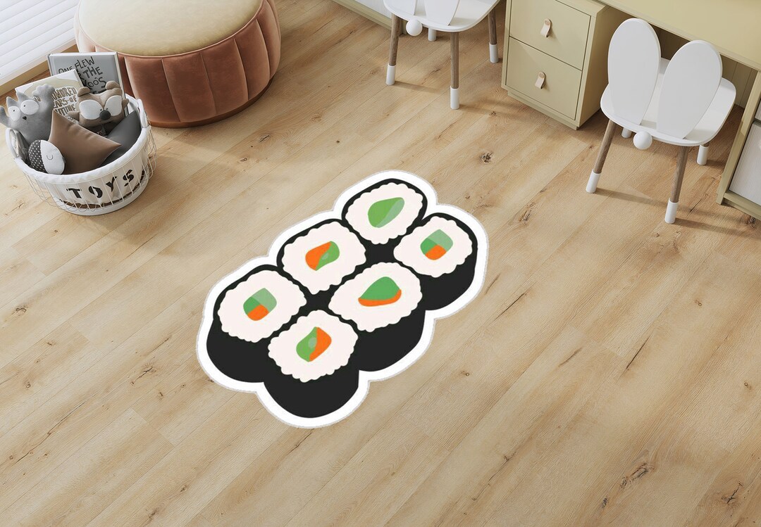Sushi Rug,sushi Pattern Rug,sushi Lover Gift,living Room Rug,rug ...