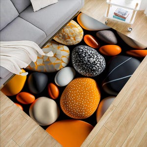 Zen Stone Rug,pebble Pattern Rug,geometric Rug,zen Decor,living Room ...