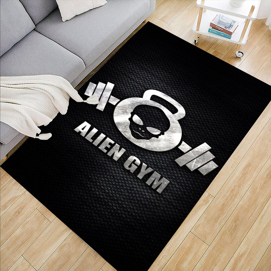 Motivational Rug,alien Pattern Rug,gym Mat,fitness Rug,living Room Rug ...
