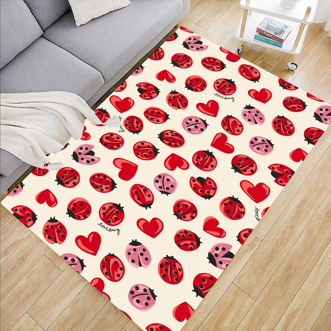 Lady Bug Rug,lady Bug, Lady Bug Pattern Rug,animals Rug,teens Rug,fan ...