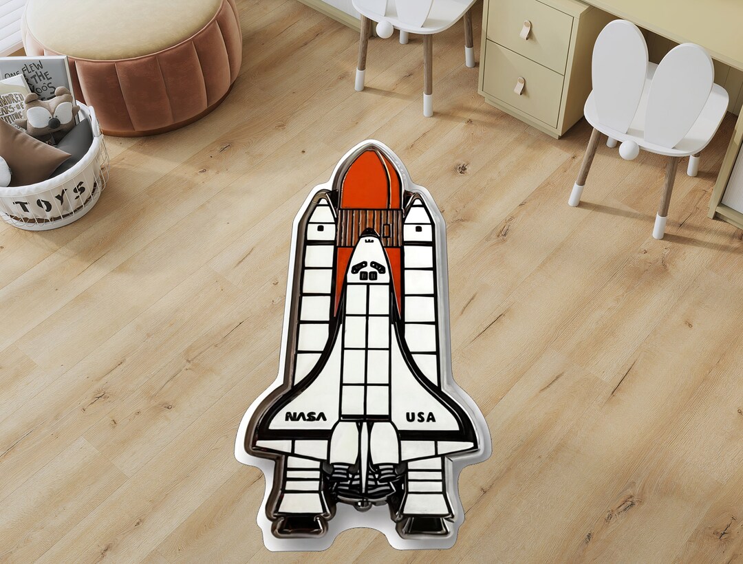 Rocket Rug,nasa Rocket Rug,nasa Spaceship Rug,custom Your Rocket,living ...